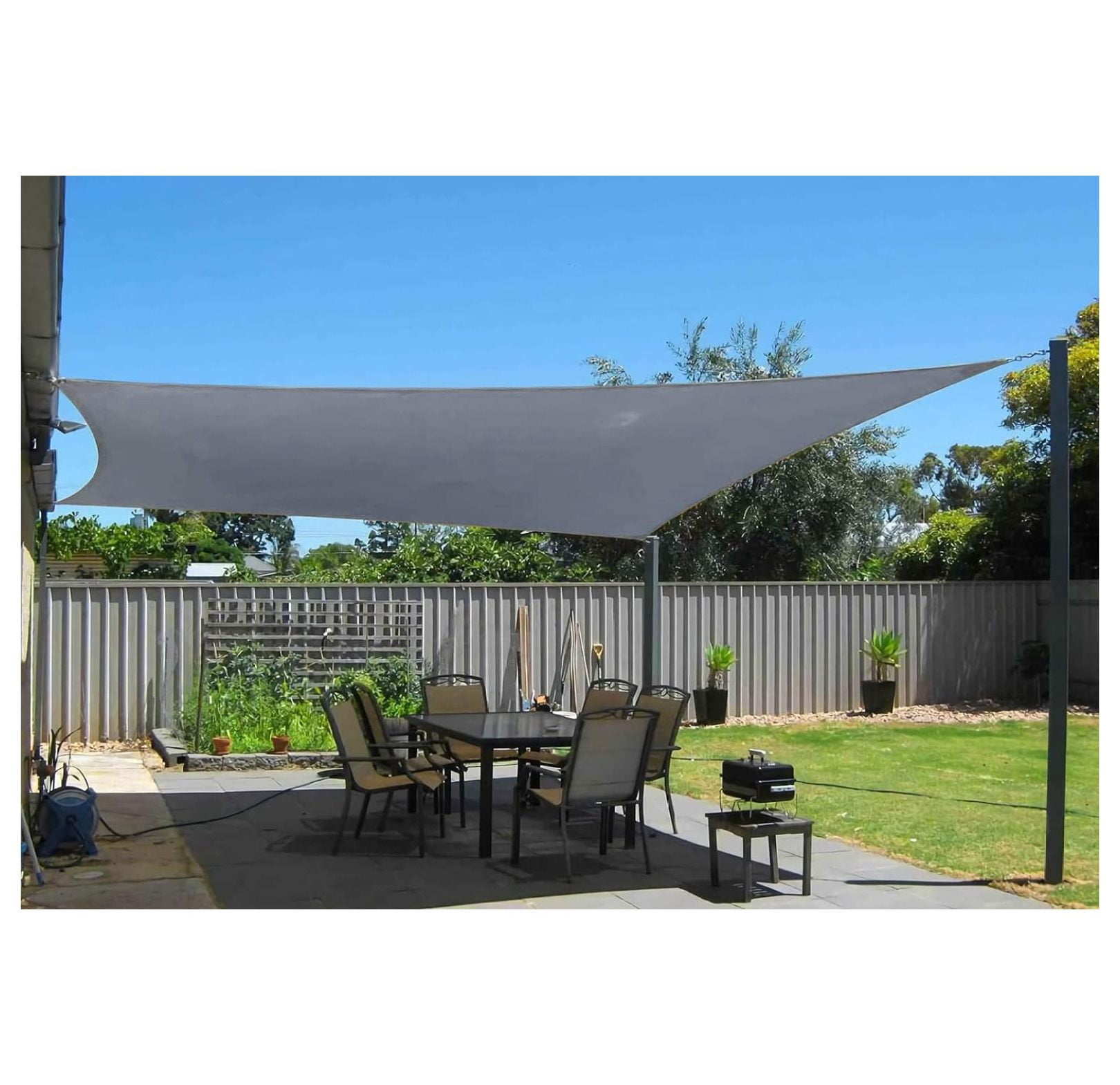 Rectangle Sun Shade Sail Canopy,16' x 20' Patio Shade Cloth Outdoor ...