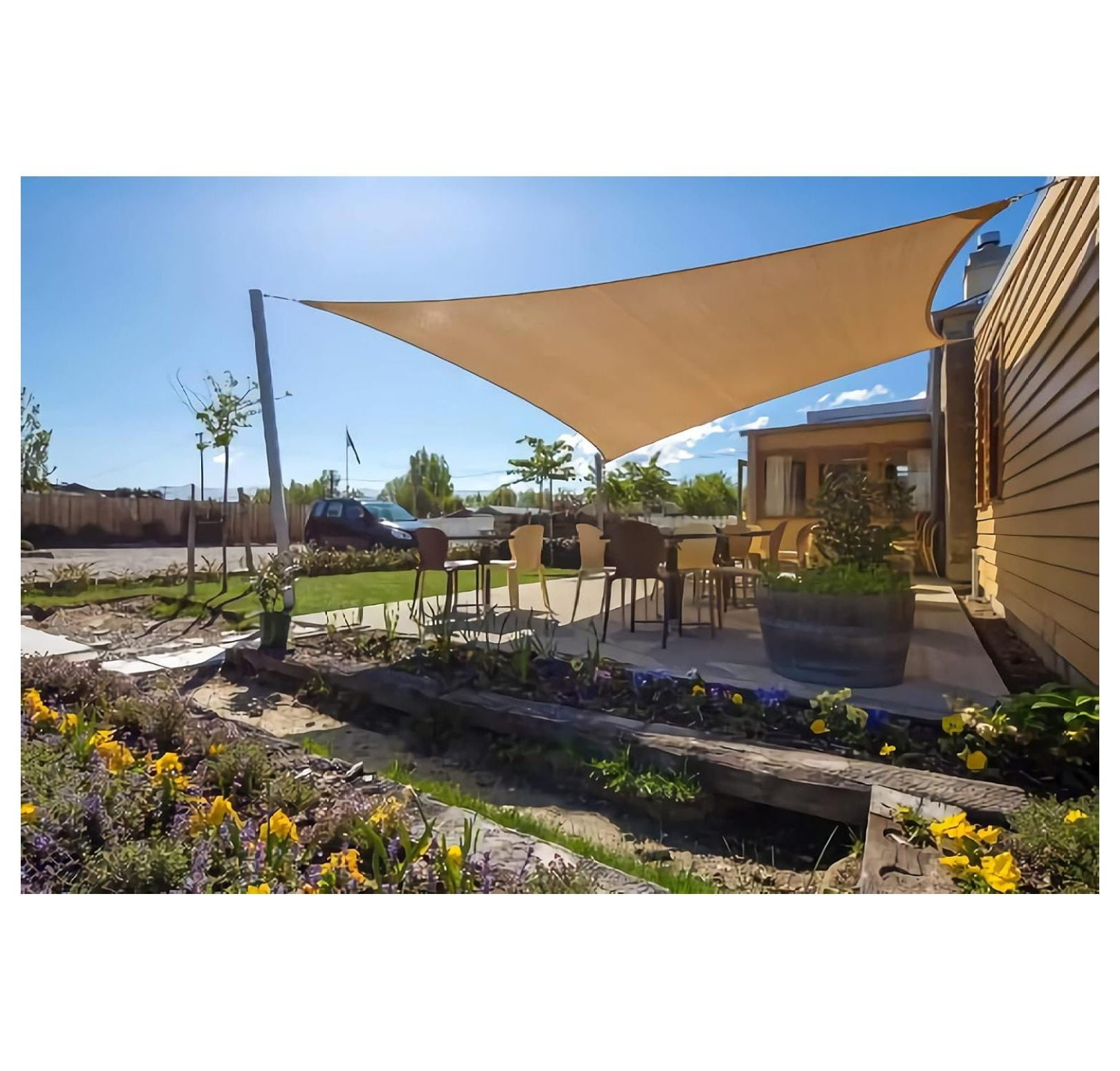 Rectangle Sun Shade Sail Canopy, 20' x 26' Patio Shade Cloth Outdoor ...