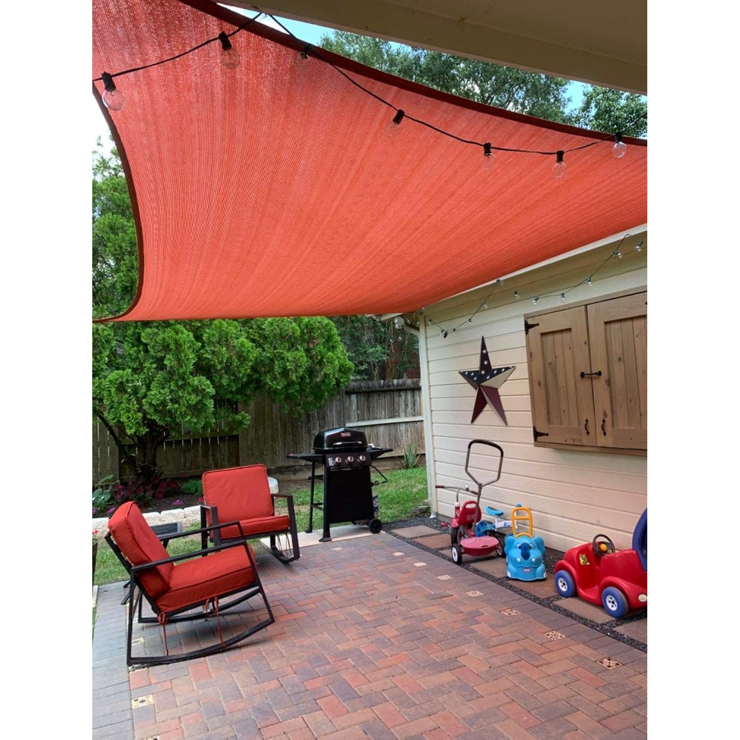 Rectangle Sun Shade Sail Canopy, 8' x 16' Patio Shade Cloth Outdoor ...