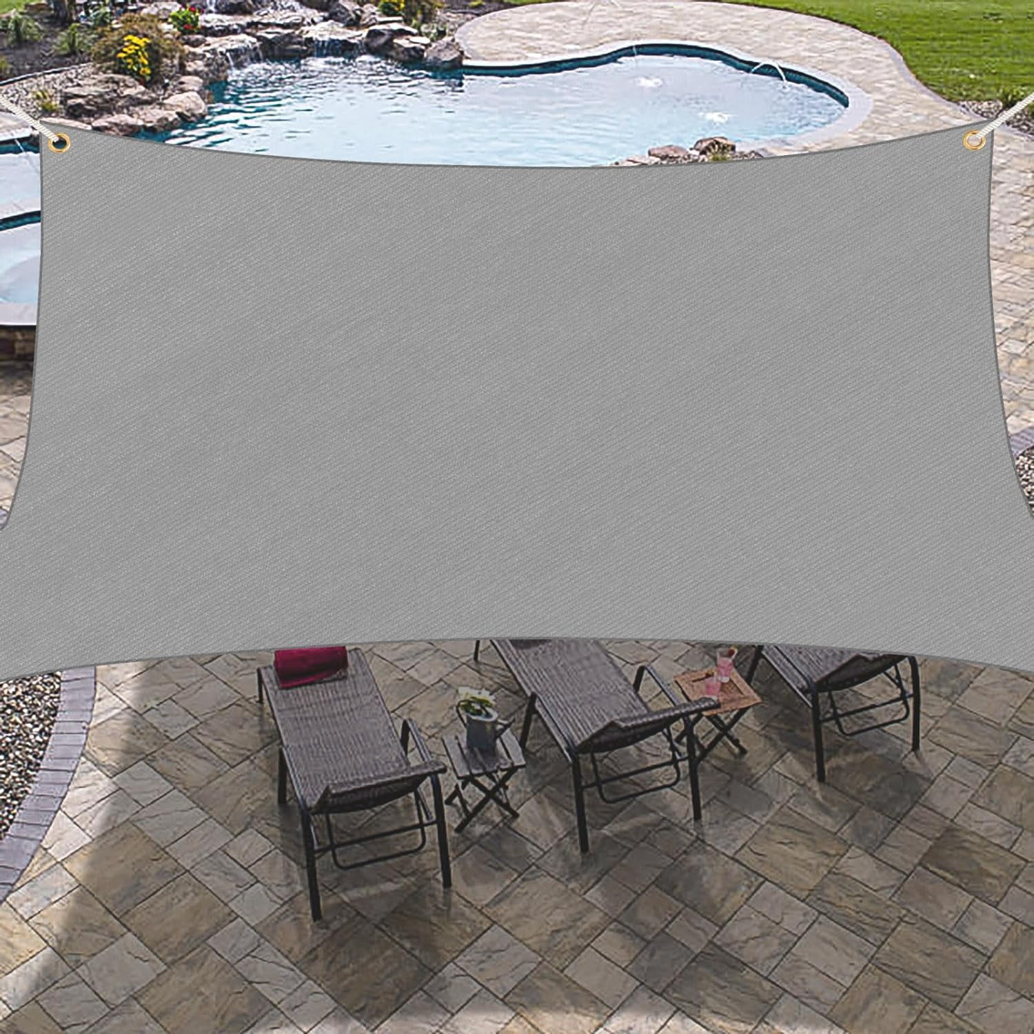 Rectangle Sun Shade Sails for Patios 4 x 6 ft (Straight Edge) Sun UV ...