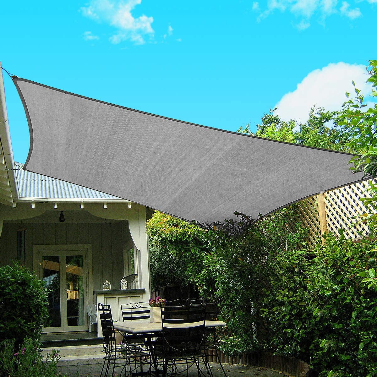 Rectangle Sun Shades Outdoor, 6' x 8' Patio Sun Shade Sail Canopy ...