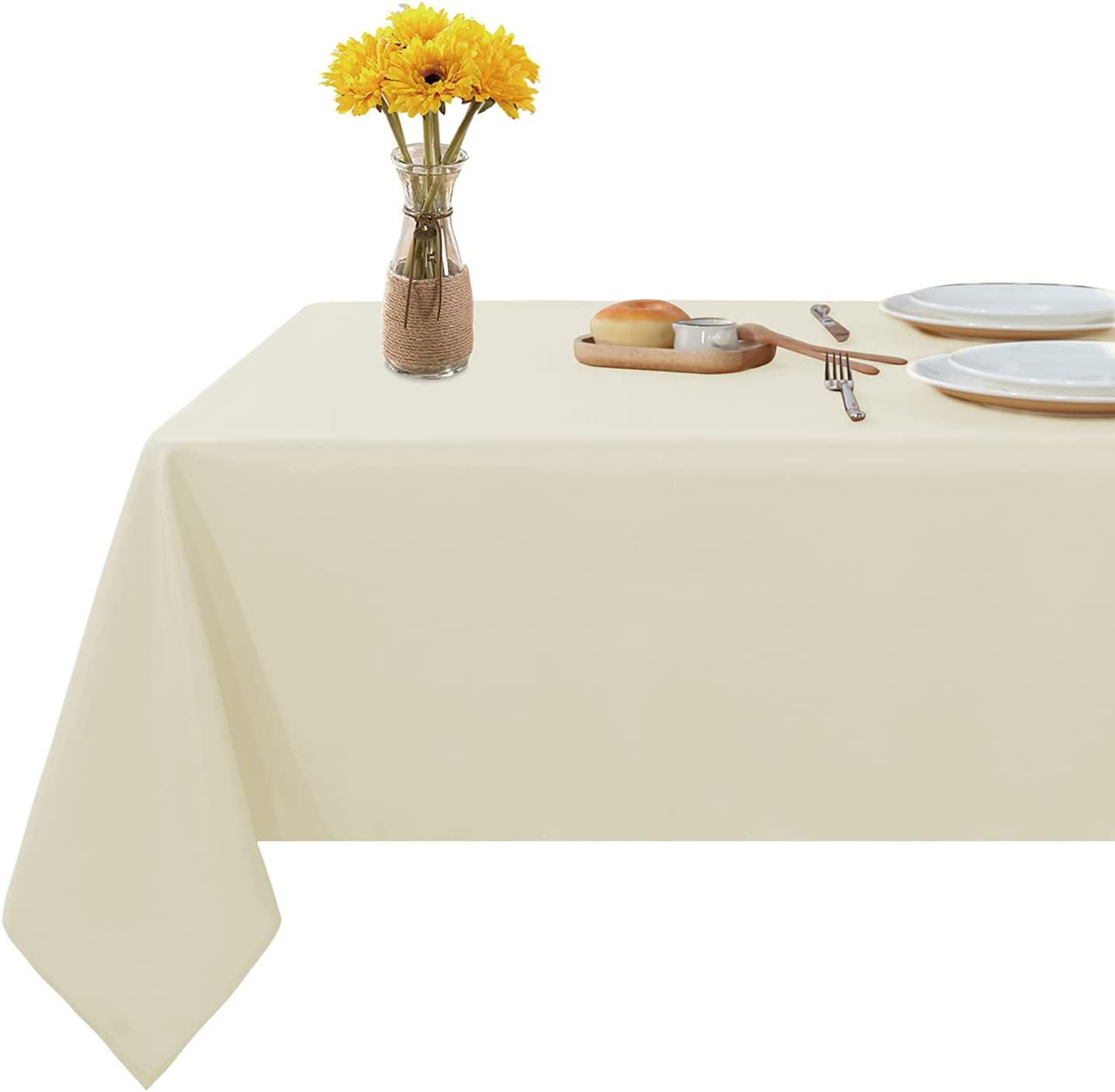 Rectangle Table Cloth for Dinning Tables, Kitchen,, 100% Cotton Table ...
