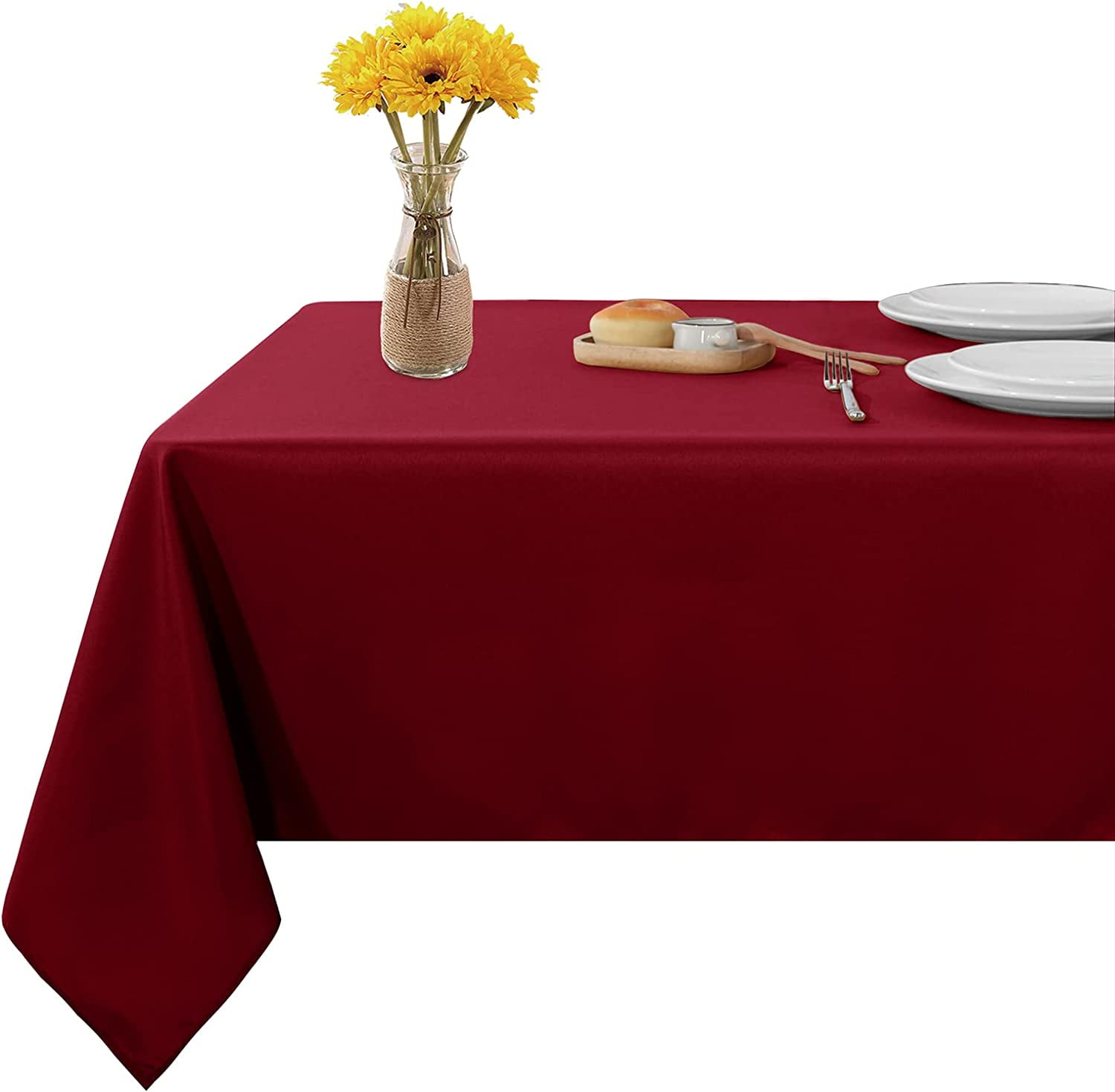 Rectangle Table Cloth for Dinning Tables, Kitchen,, 100% Cotton Table ...