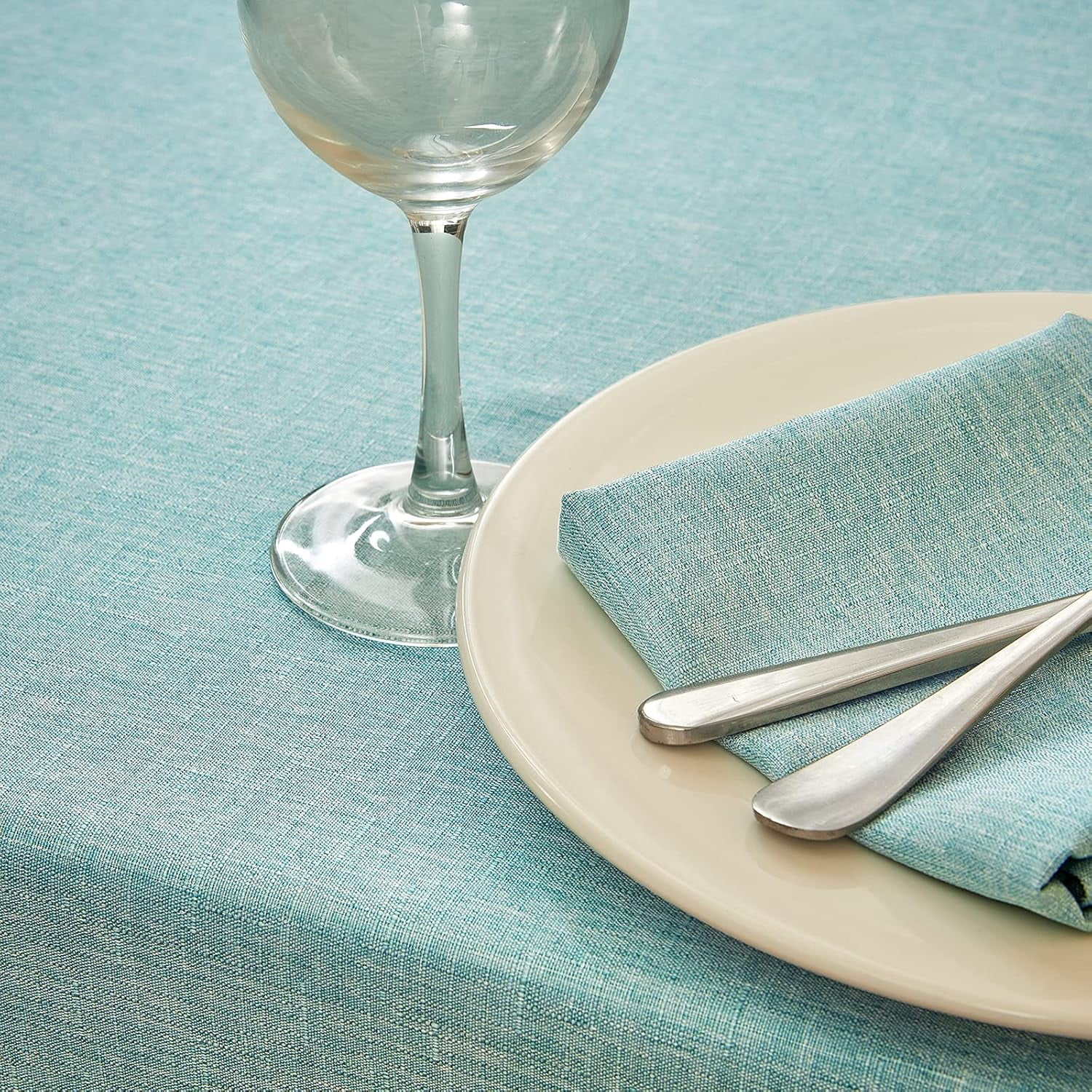 Rectangle Table Cloth Linen Farmhouse Tablecloth Waterproof Anti-Shrink ...