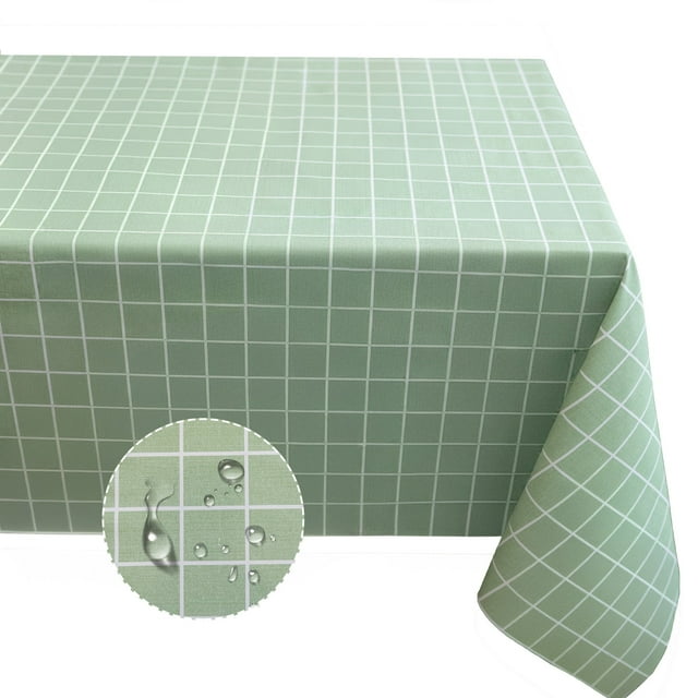 CSFL Checkered Vinyl Tablecloth for Rectangle Tables, Heavy Duty PVC ...