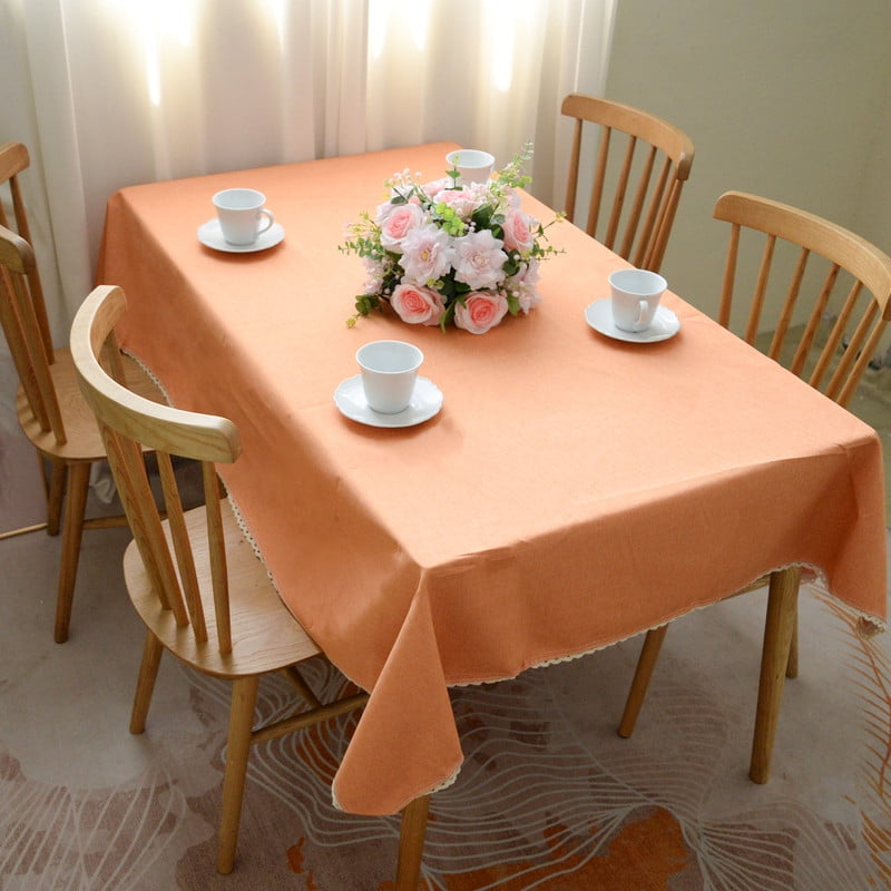 Rectangle Table Cloth, Oilcloth Waterproof Wipeable Tablecloths ...