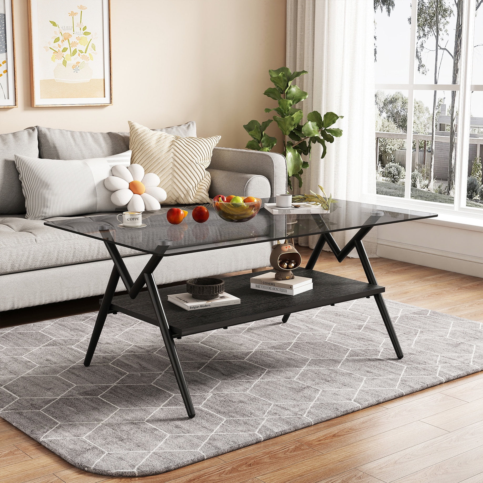 Rectangle Table - Metal Leg Stability - Family Living Space / Resists ...