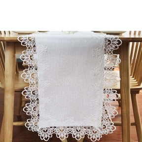 1 Yard (Gold) 22" Wide Lace Table Runner 3D Embroidered Lace Table ...
