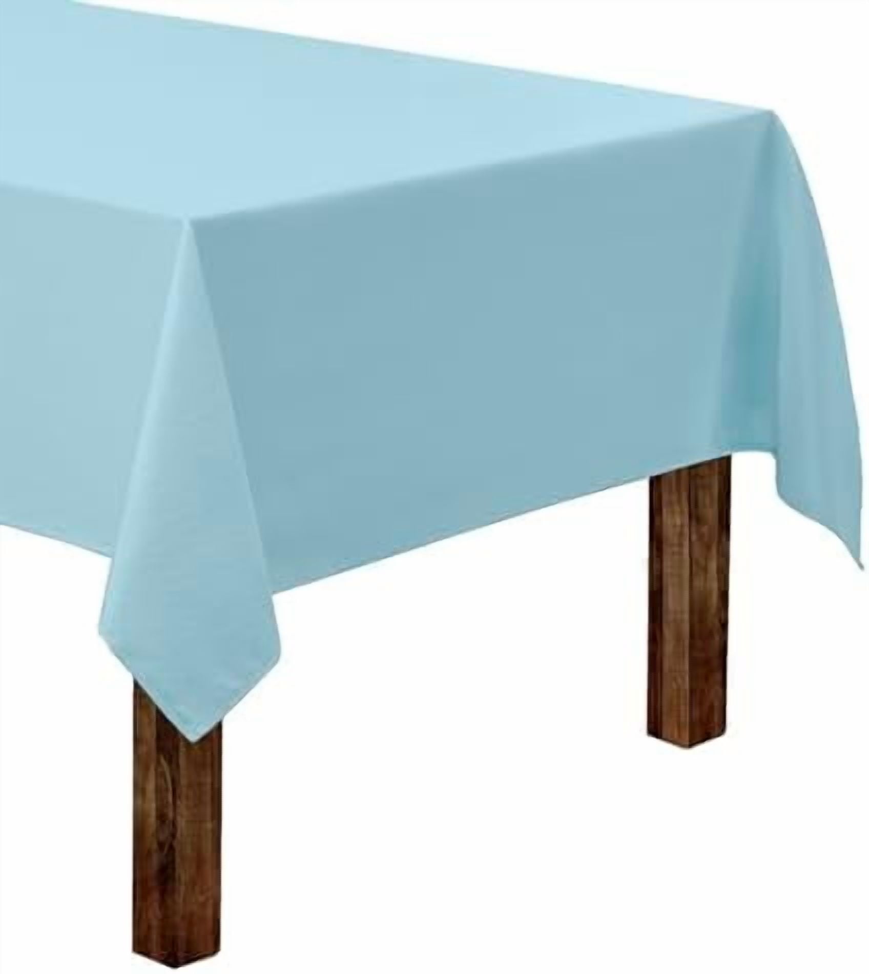 Rectangle Tablecloth - 60 x 102 Inch Baby Blue Table Cloth for 6 Foot ...