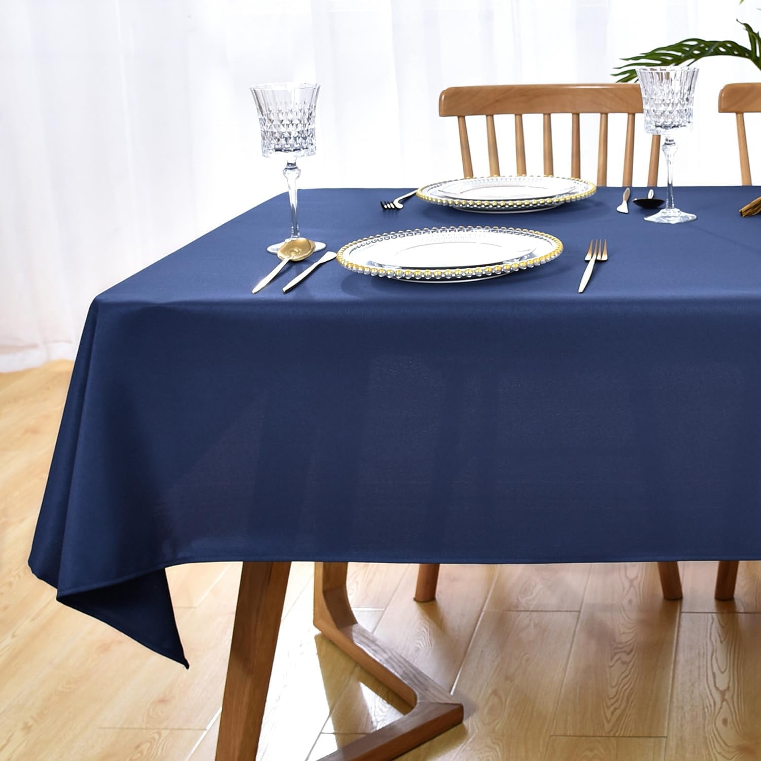 Rectangle Tablecloth 60 x 84 Inch Washable Fabric Table Cloth Solid ...