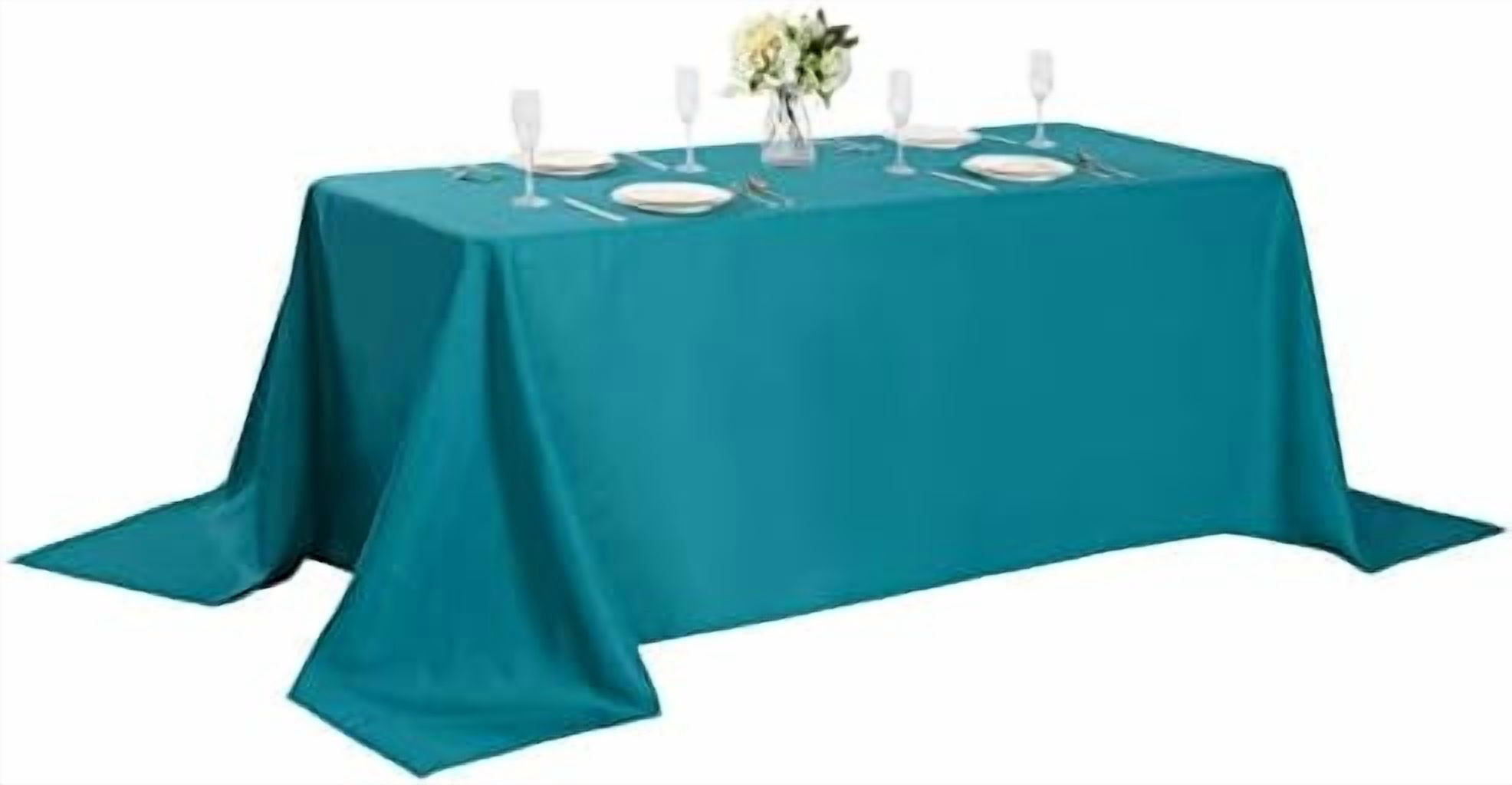 Rectangle Tablecloth 90x156 inch Washable Polyester Fabric Table Cloth ...