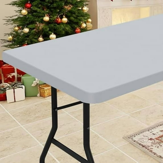 Rectangle Tablecloth, Elastic Fitted Flannel Backed Vinyl Tablecloths ...