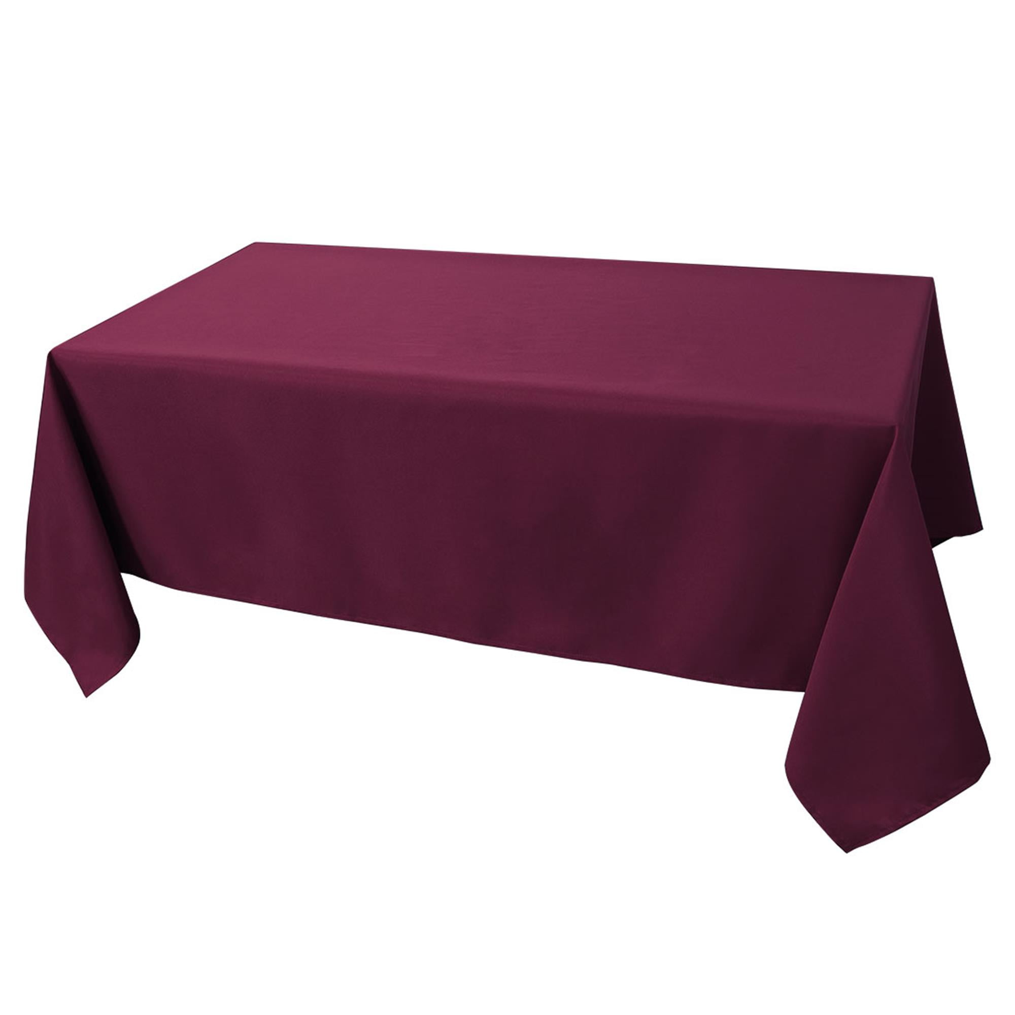 Rectangle Tablecloth Stain Resistant PolYester Table Cover Burgundy 60 ...
