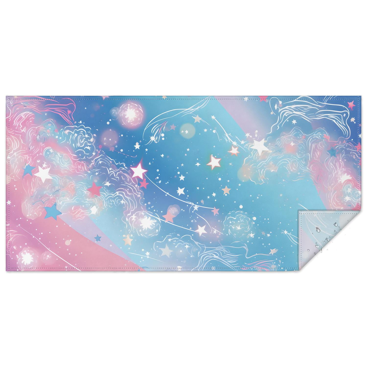 Rectangle Tableclothes Watercolor Style Starry Space Galaxy Nebula ...