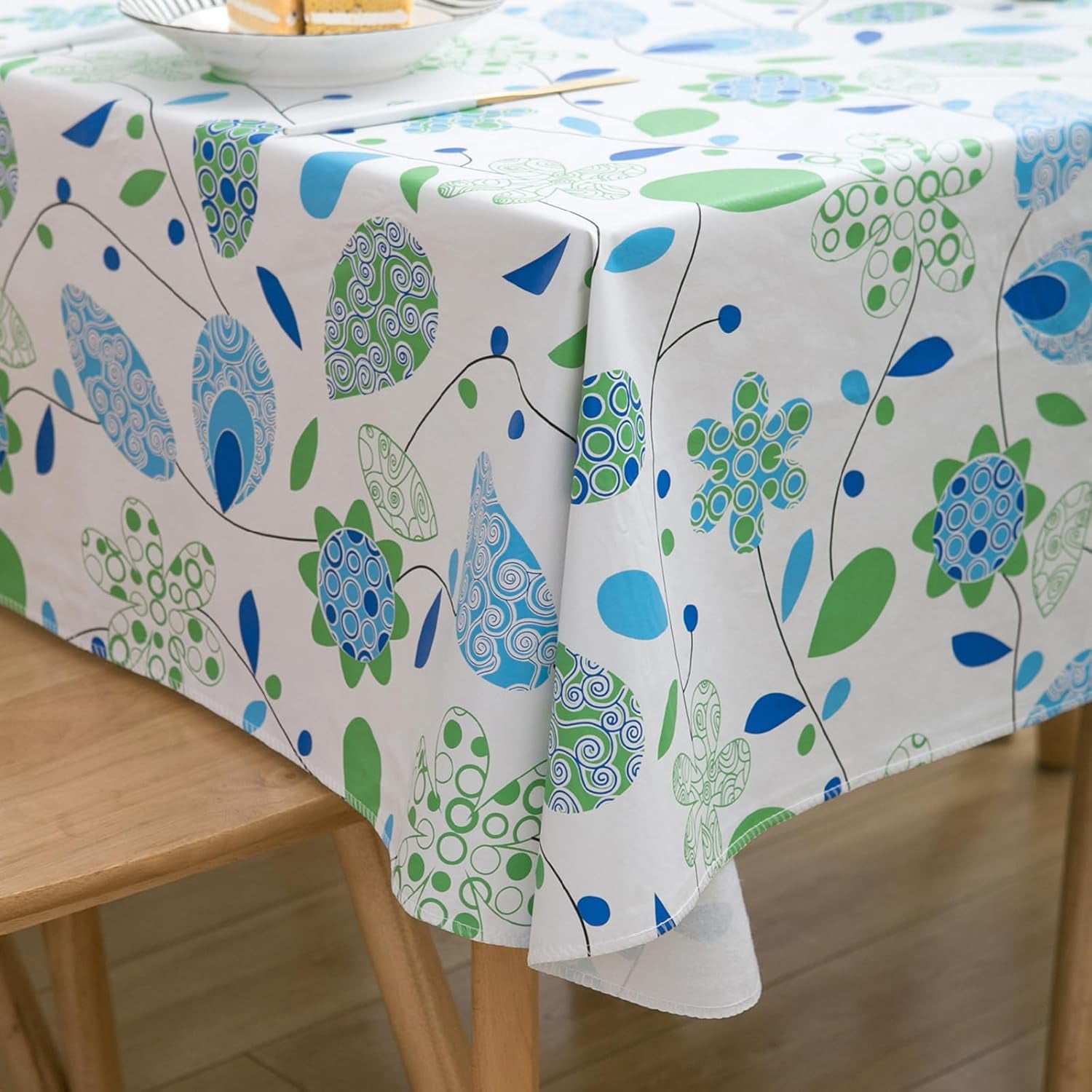 Rectangle Vinyl Tablecloth 60 x 102 inch Flannel Backed Heavy Duty ...