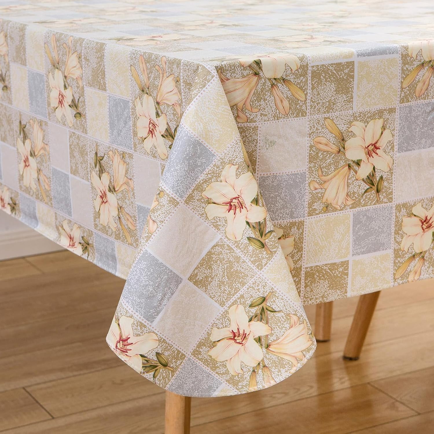 Rectangle Vinyl Tablecloth, 60x102 Inch Waterproof Vinyl Tablecloths ...