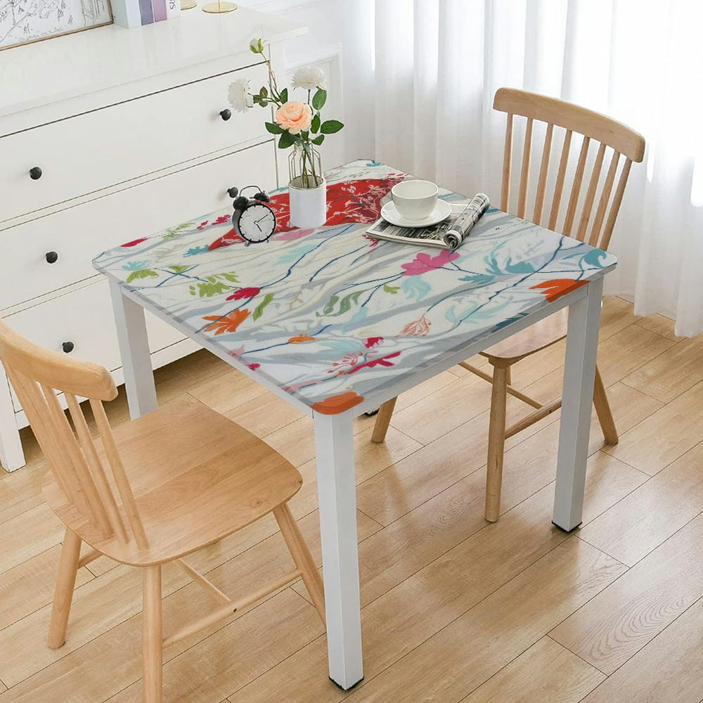 Rectangle Vinyl Tablecloth, Fitted Table Cover, 100% Waterproof ...