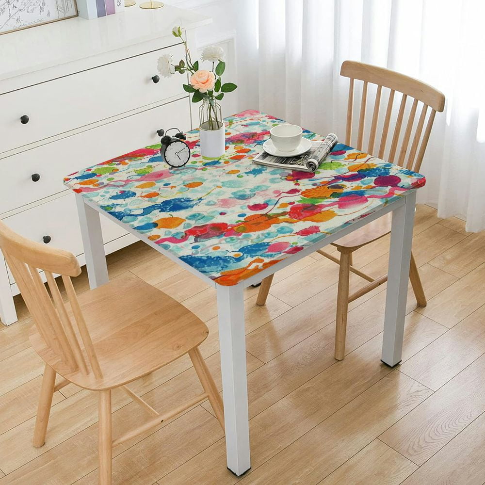 Rectangle Vinyl Tablecloth, Fitted Table Cover, 100% Waterproof ...