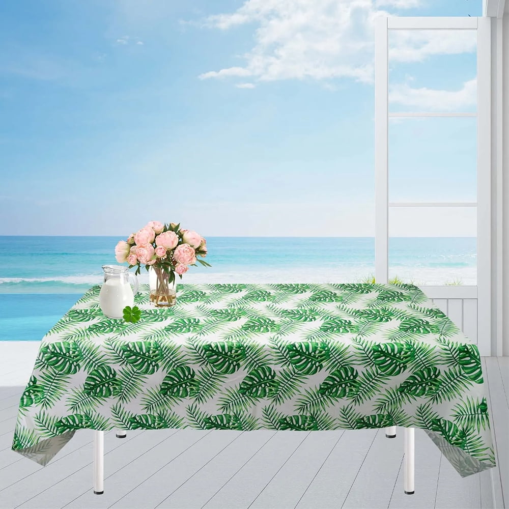 Rectangle Vinyl Tablecloth Heavy Duty Flannel Backed Waterproof ...
