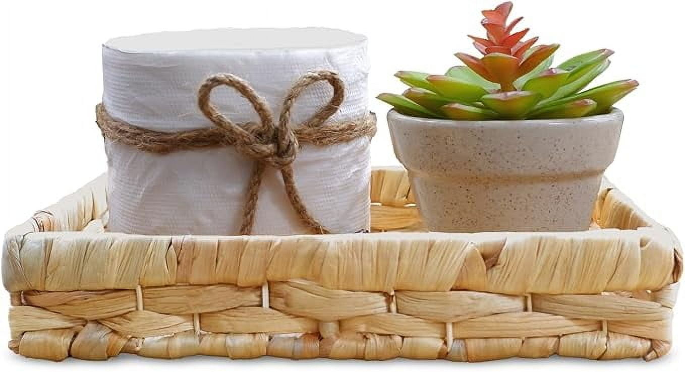 Rectangle Water Hyacinth Tray, Rectangular Tray, Wicker Basket for ...