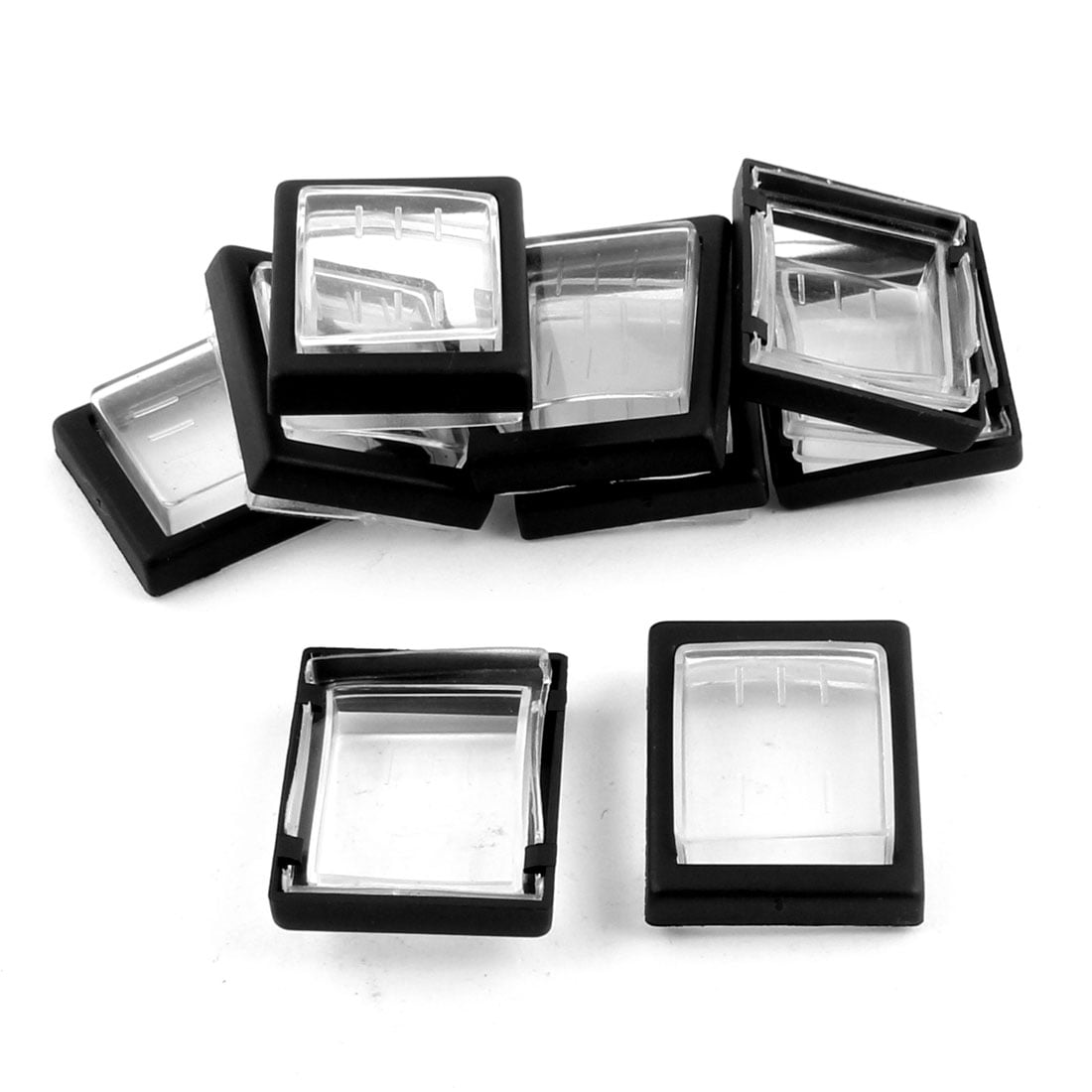 Rectangle Water Resistant Cap Cover Clear 9pcs f KCD2 Rocker Switch ...
