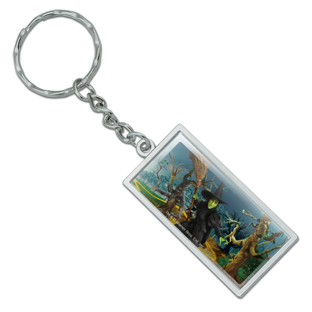 Rectangle Wizard of Oz Wicked Witch Character Keychain in Chrome Plated ...