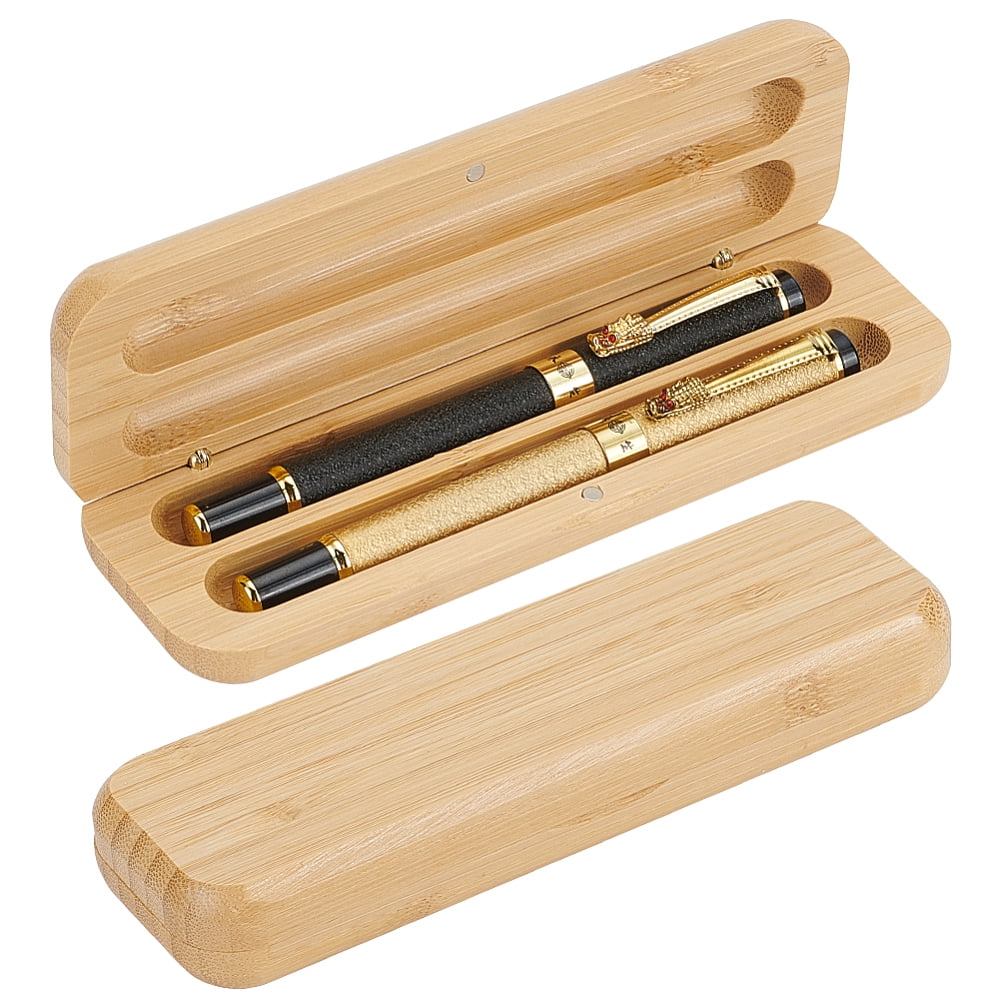 Rectangle Wood Pen Storage Boxes Pen Gift Box BurlyWood 17x5x2.45cm ...