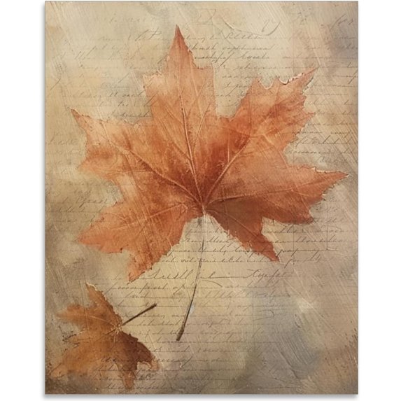 Rectangle with Face Pattern Paper Party Decoration Maple Leaf 350x280mm ...