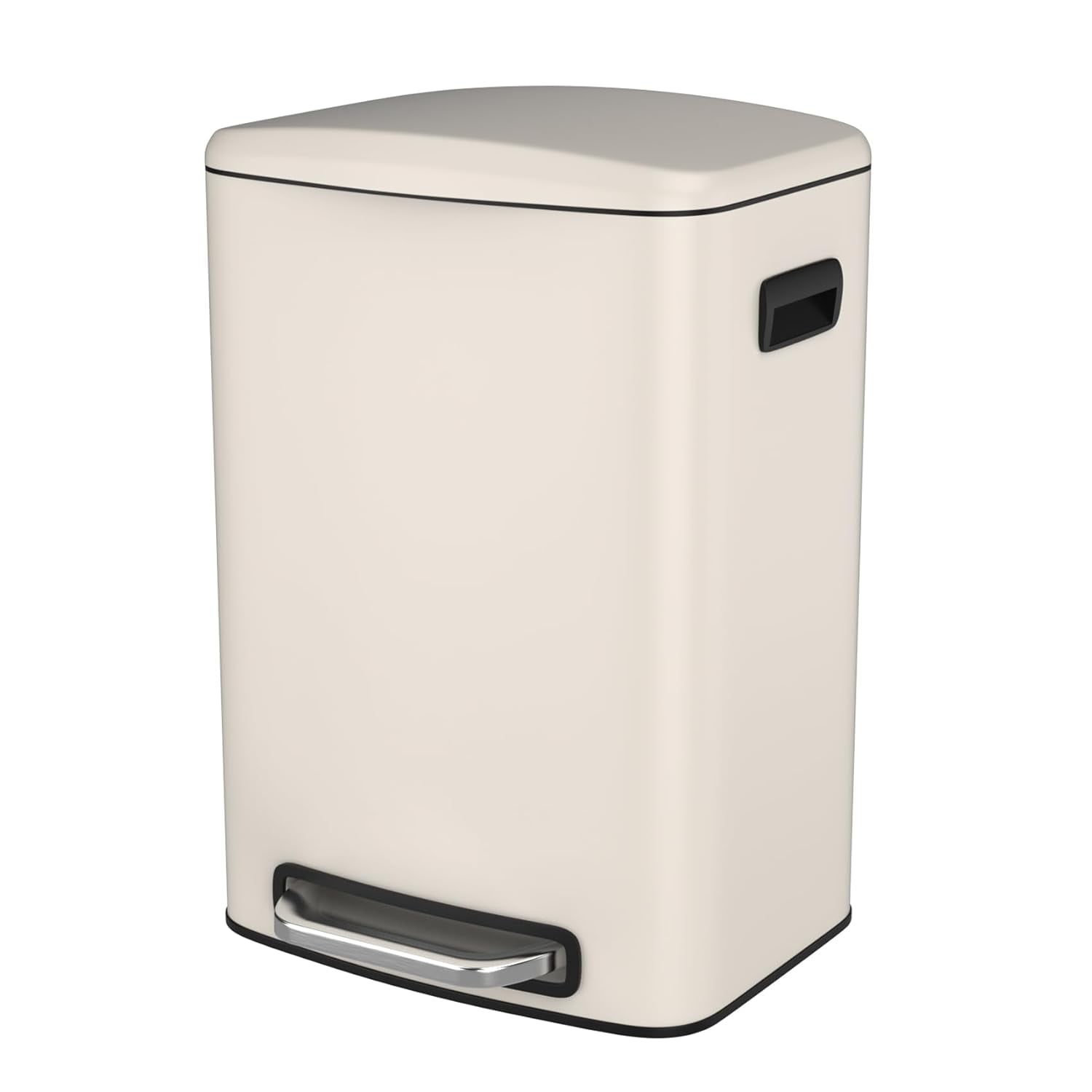 Rectangular 13 Gallon Trash Can with Foot Pedal, Kitchen Stainless ...