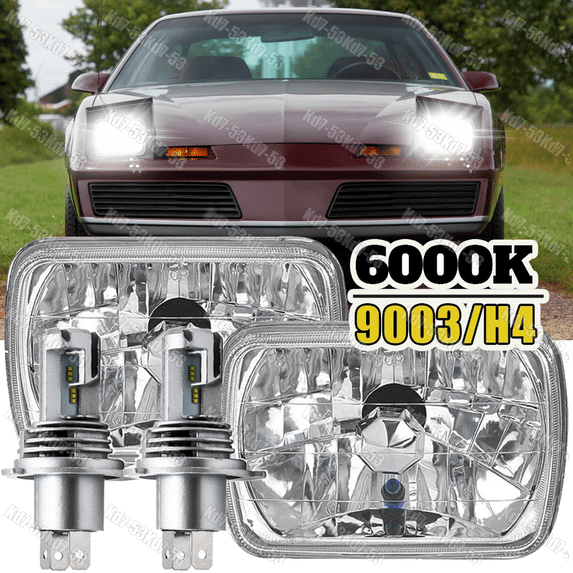 Rectangular 5x7" 7x6" LED Headlight High/Low Beam For 1982-1990 Pontiac ...