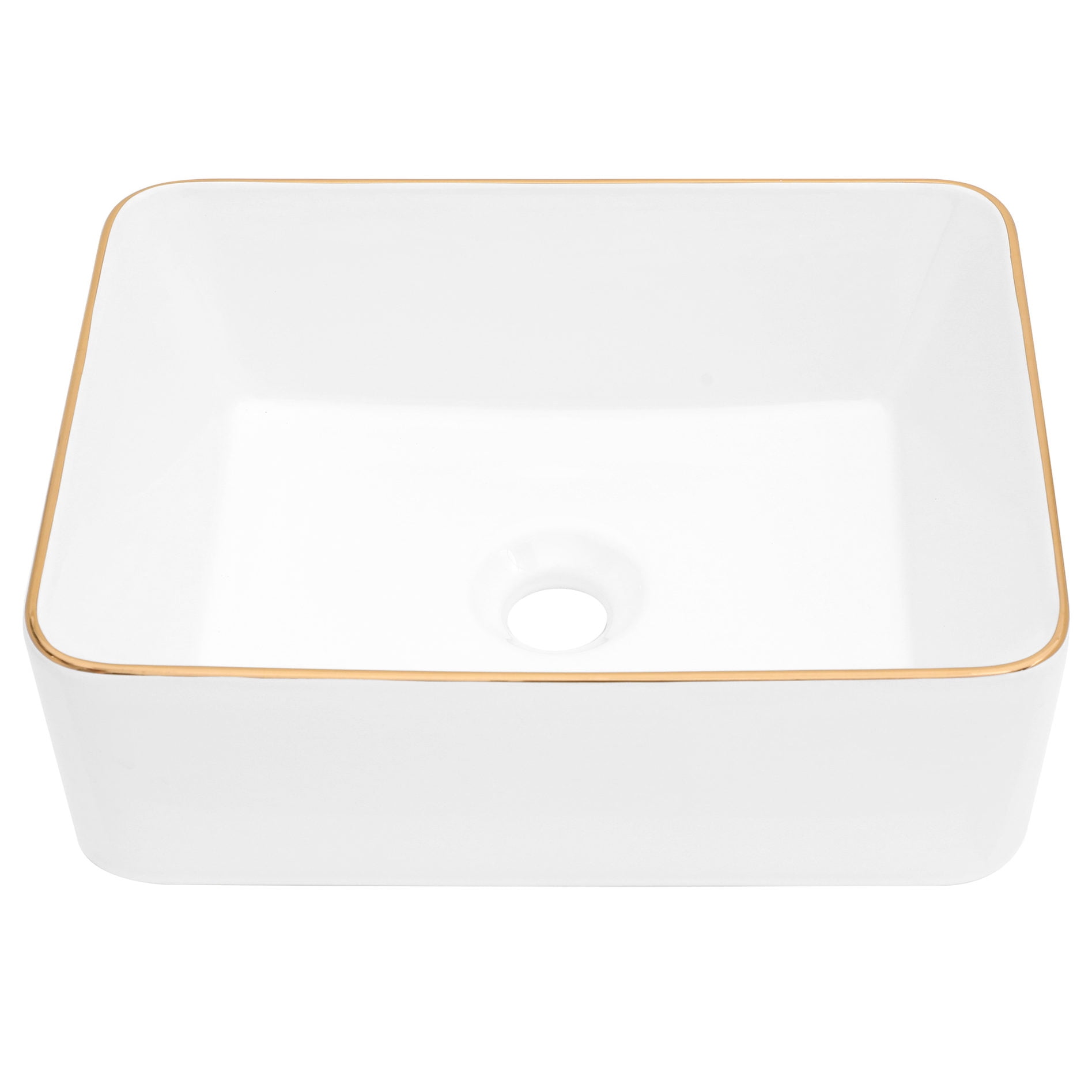 Rectangular Above-Counter Ceramic Vessel Sink+Low Water Absorption ...