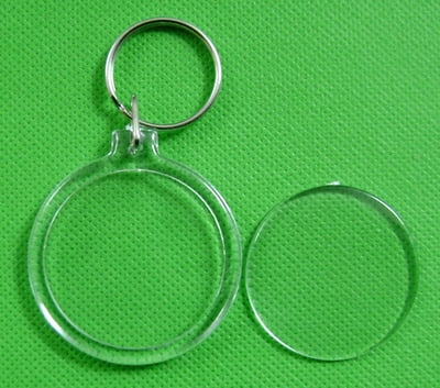 Rectangular Acrylic Keychain Transparent Blank Keychain Head Sticker ...