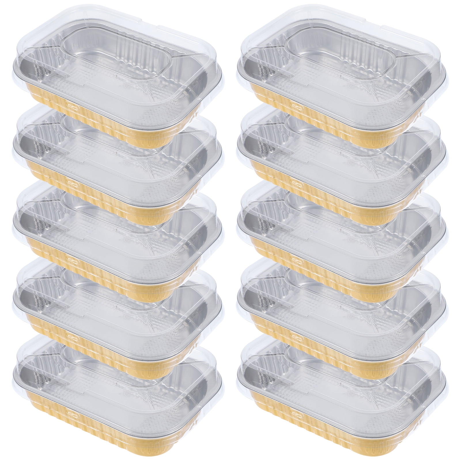 Rectangular Aluminum Foil Bowl BBQ Box Bakeware Paper Cups Mini Loaf ...