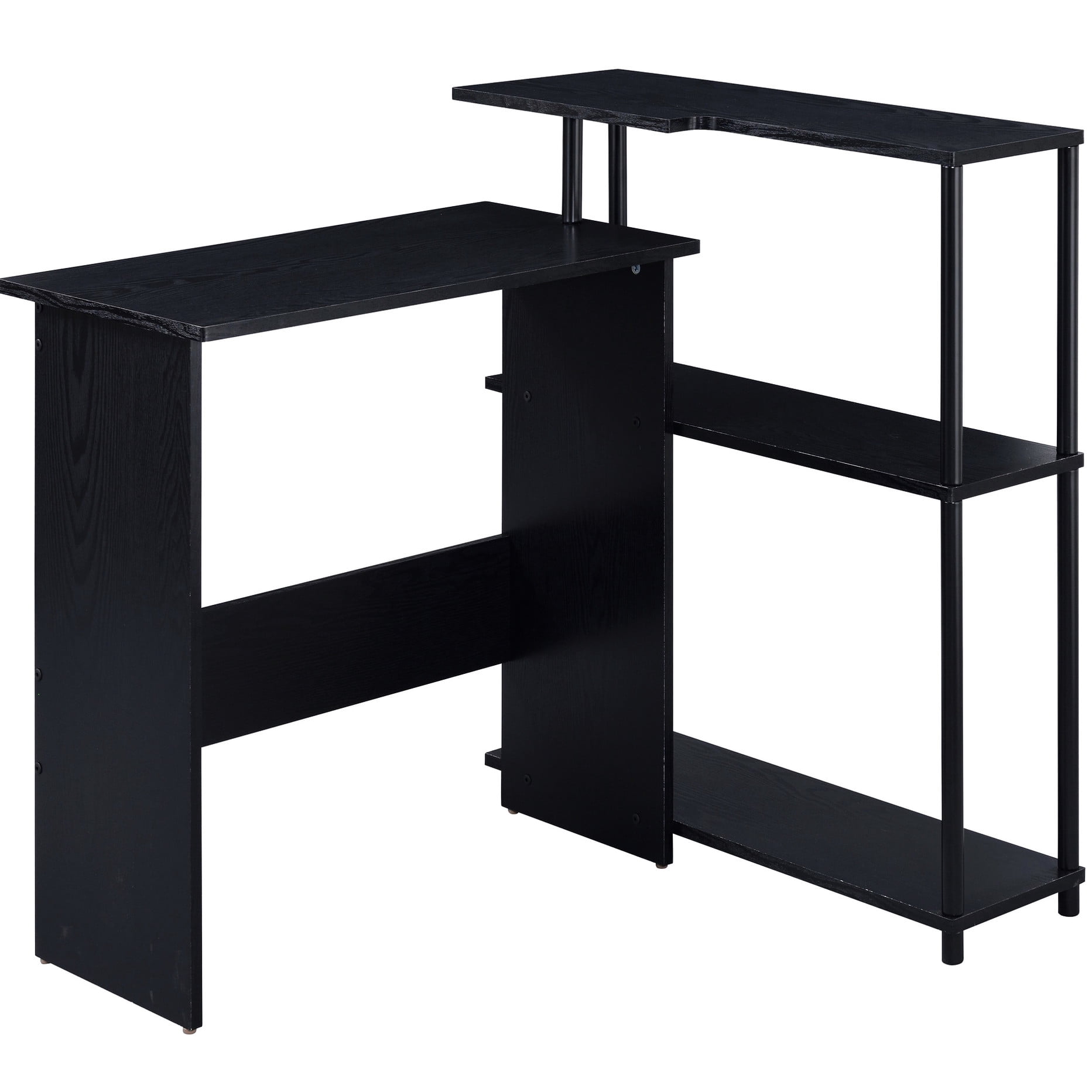 Rectangular Black Desk with Shelf for Office | Ergonomic Design for ...