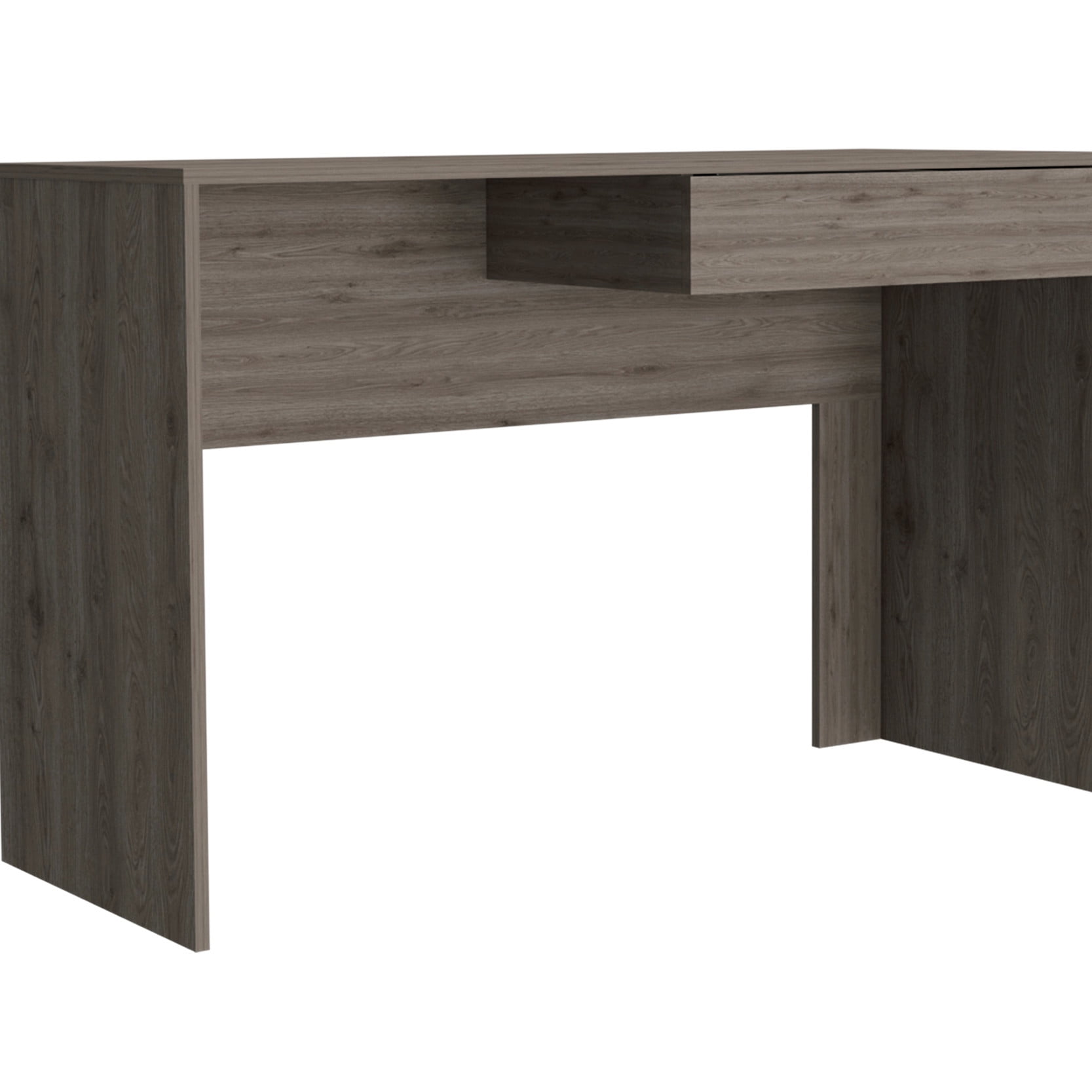 Rectangular Black Pine Office Computer Desk with Drawer / Storage ...