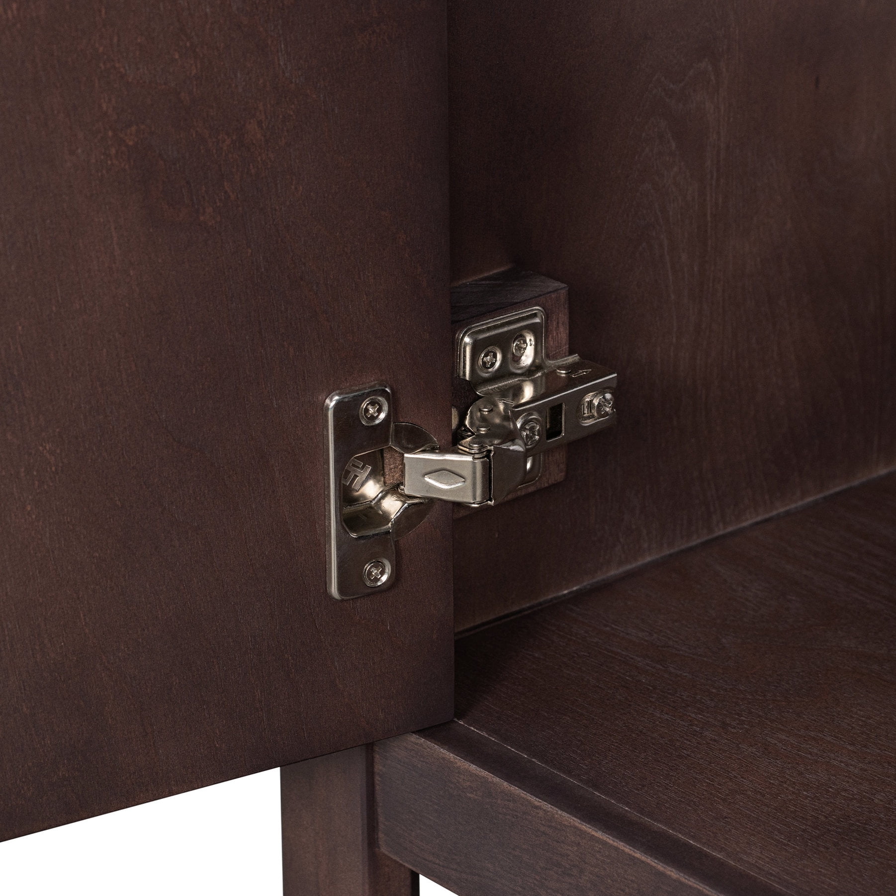 Rectangular Brown Bathroom Vanity - Flat Vanity Top Edge - Freestanding ...