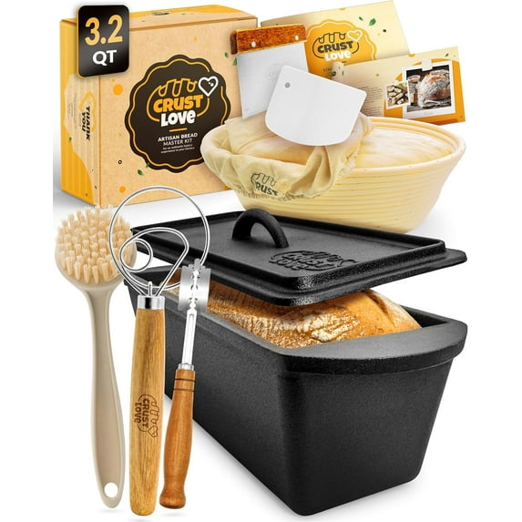 Rectangular Cast Iron Dutch Oven for Bread Baking - incl. Sourdough ...