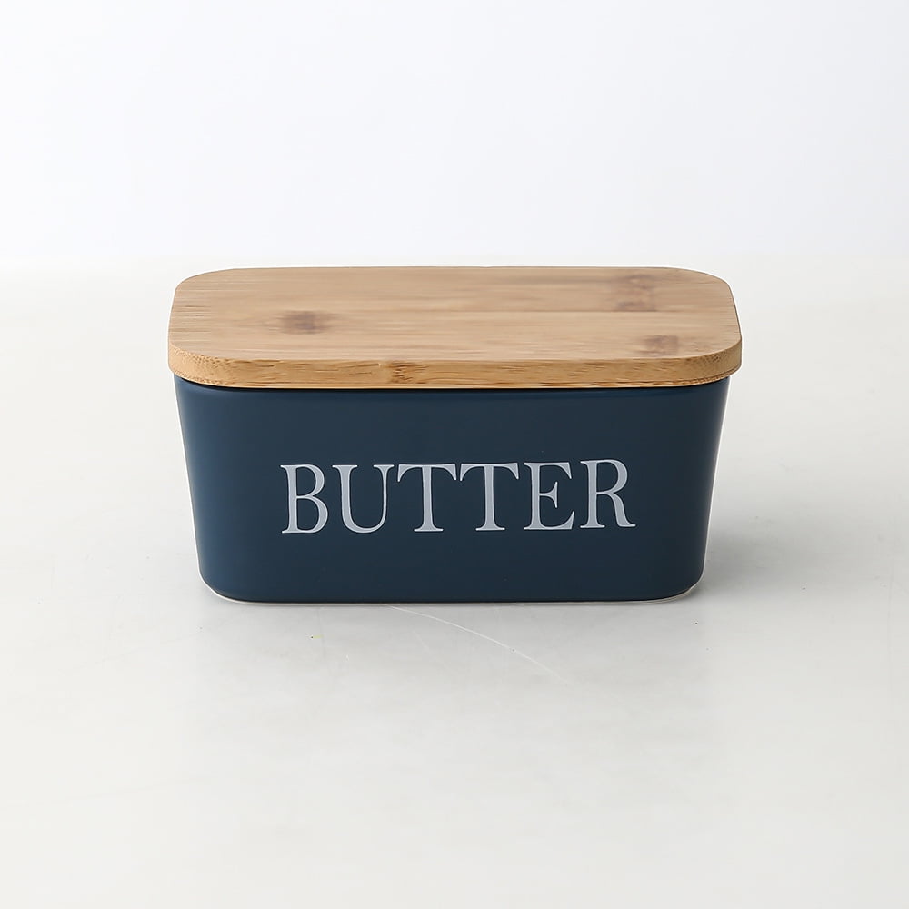 Zkysteio Rectangular Ceramic Butter Box Sealed Pot Butter Box with ...