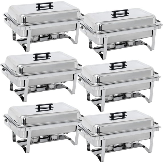 Rectangular Chafing Dish Set 8 Pack of 8 Quart Full Size Chafer Dish ...