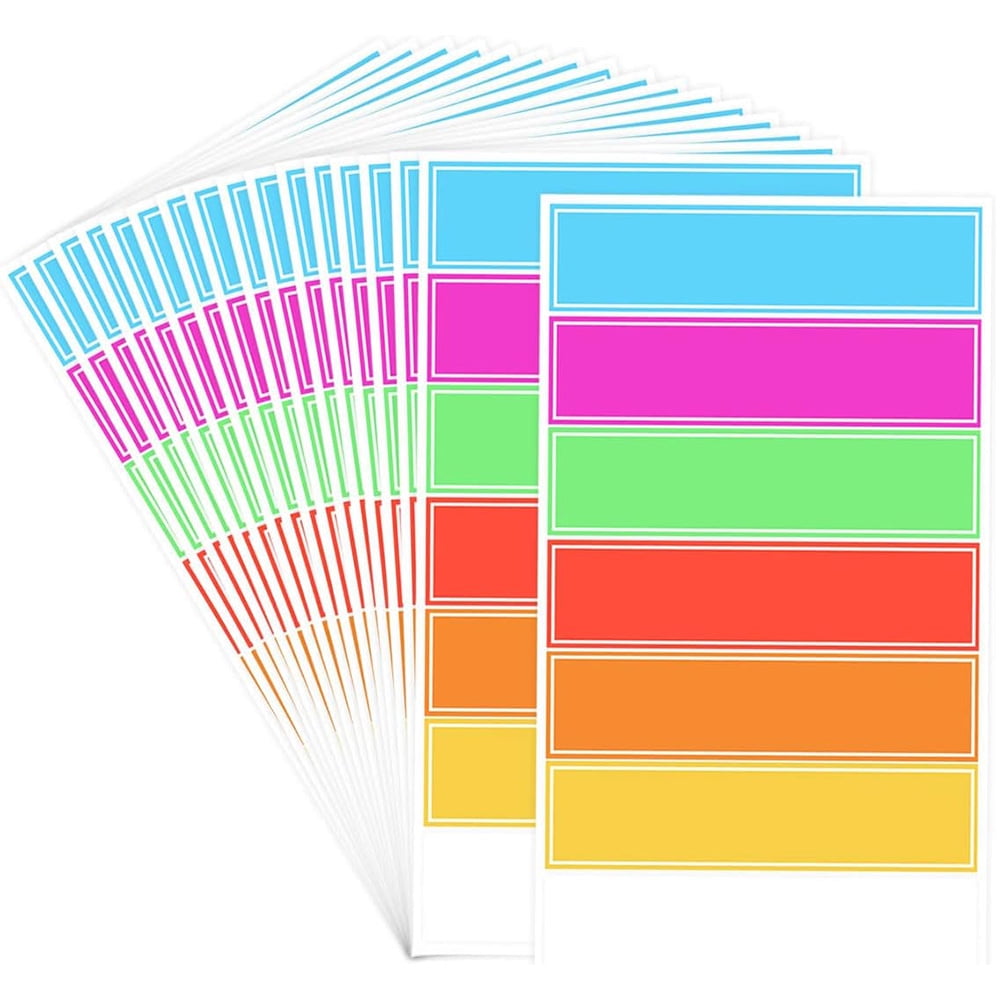 Rectangular Color Coding Label Stickers,1×4 Inch Printable Adhesive ...