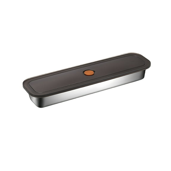 Rectangular Container Steel Bacons Tray with Air Tight Lid Fridge ...