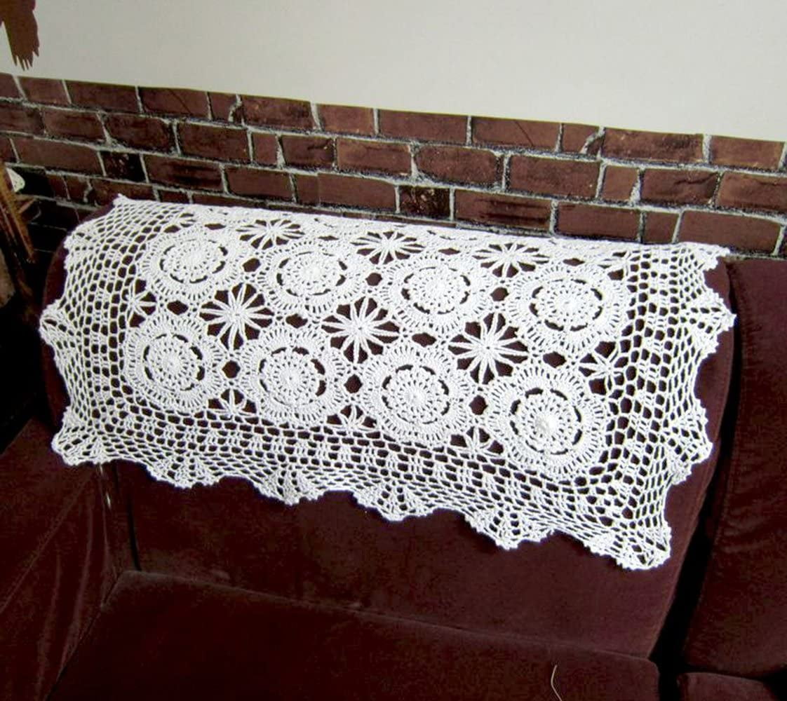 Rectangular Cotton Handmade Crochet Lace Table Runner Doilies Table ...