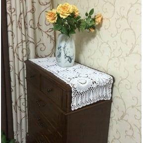 Rectangular Cotton Handmade Crochet Lace Table Runner Doilies Table ...