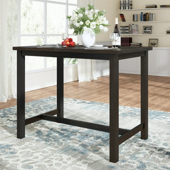Rectangular Counter Height Dining Table, Rustic Wooden Dining Table for ...