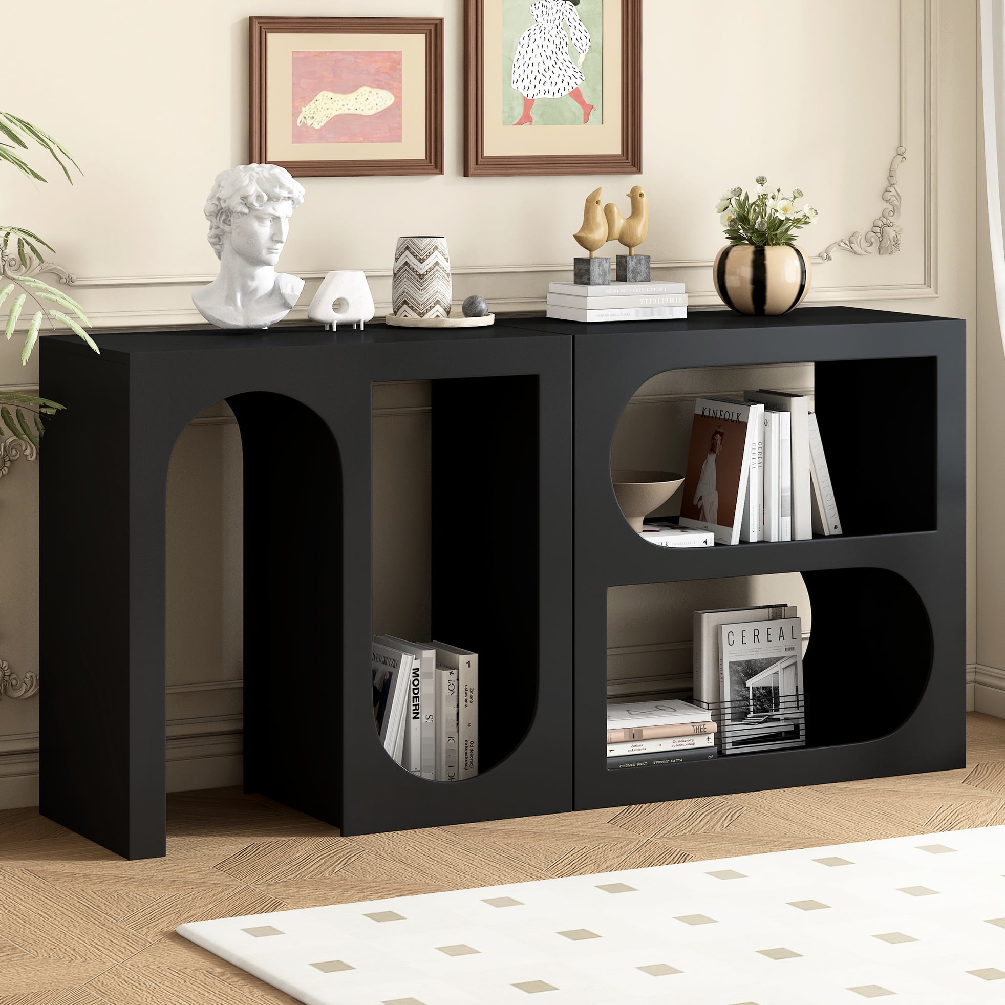 Rectangular Curved Interior Modular Console, For Entrance, Living Room ...