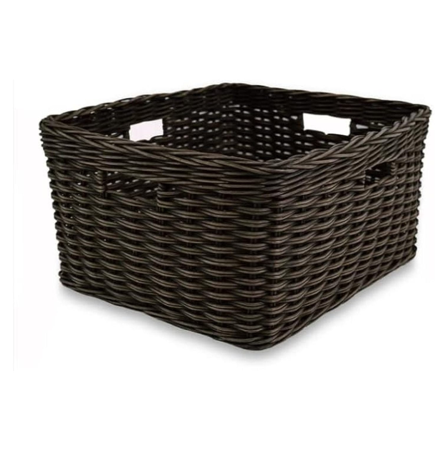 Rectangular Deep Wicker Storage Basket, Large, 20 in L x 16 in W x 10 ...