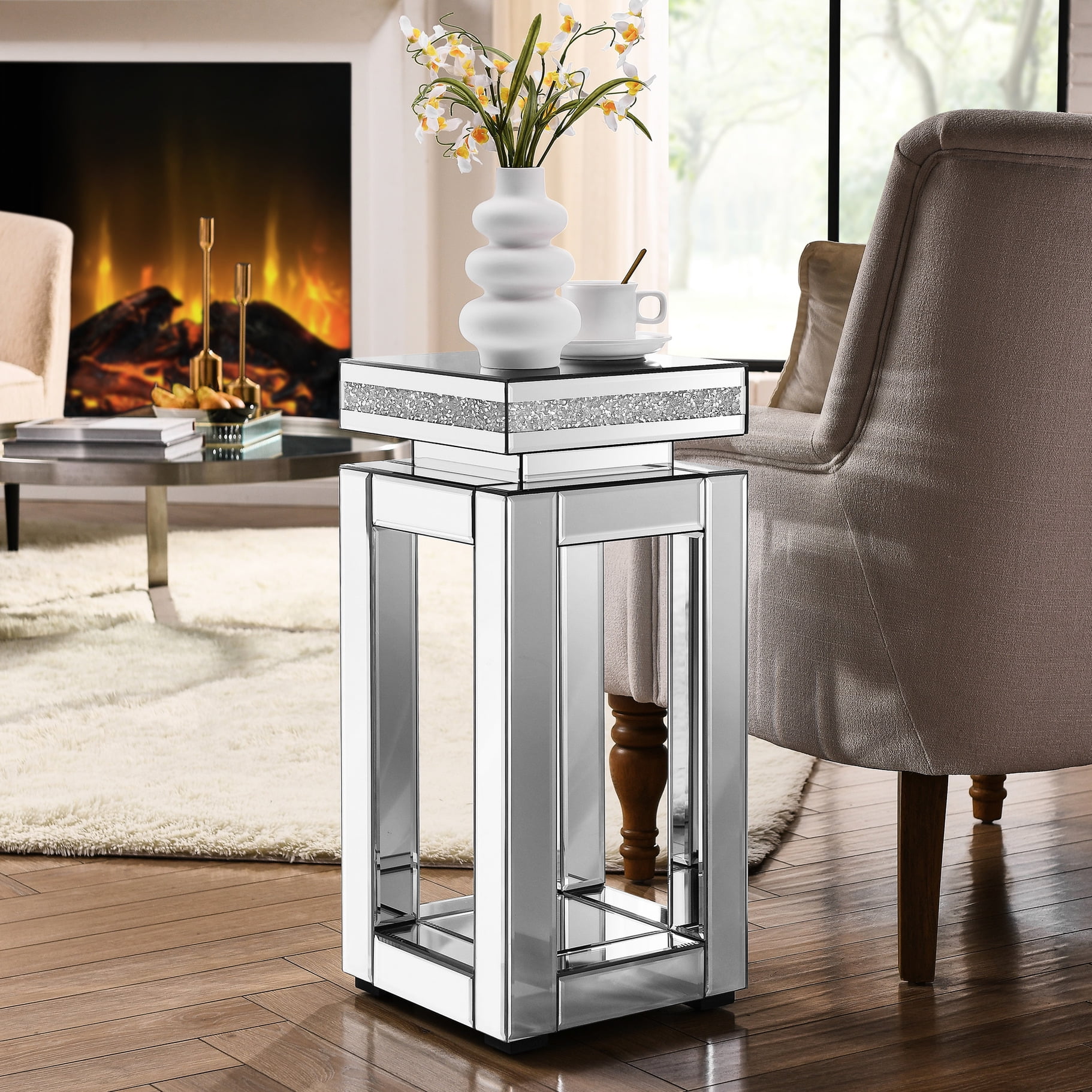 Rectangular Design - Shiny Crystal Inlay - Primary Living Spaces ...