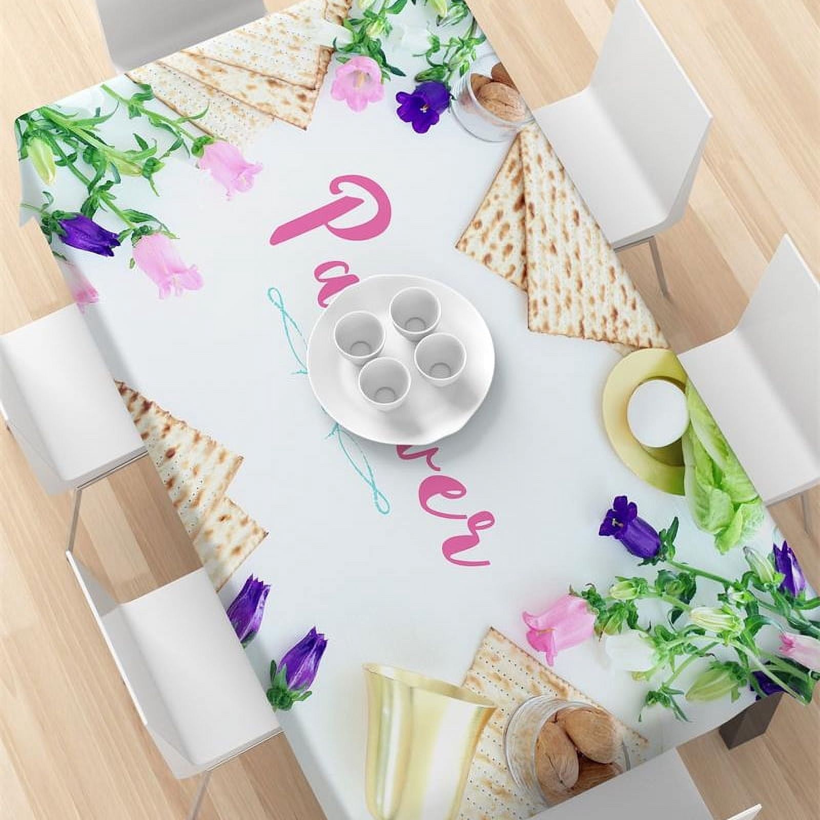 Rectangular Dining Table Floral Print Pattern Kitchen Living Room ...