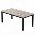 Rectangular Dining Table Seats 6-8, Modern Industrial Kitchen Table ...