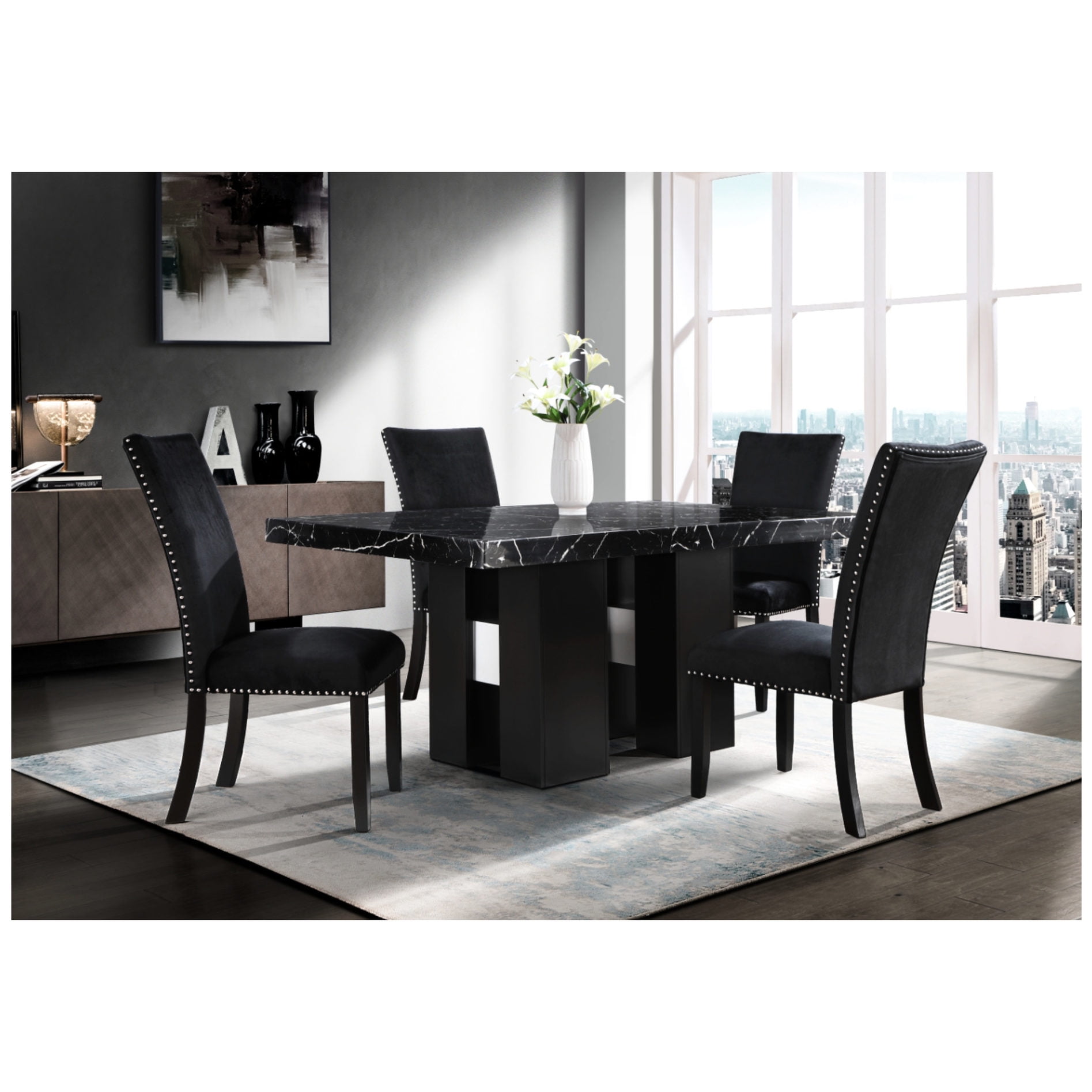Rectangular Dining Table Set | Contemporary Style for Family Meals ...
